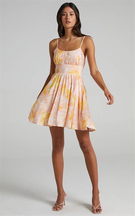 Summer Jam Sweetheart Mini Dress In Summer Floral Showpo