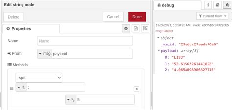 split string based on general node red forum