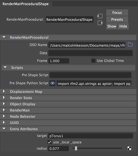 procedural primitives placing spheres