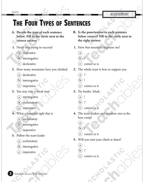 40 Types Of Sentences Worksheet Pdf Worksheet For Fun