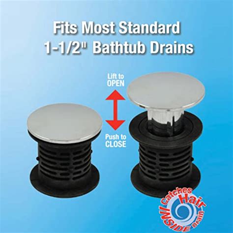 Danco 2 In 1 Bathtub Hair Catcher Strainer And Stopper Drain