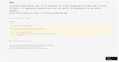 angularjs works forked codesandbox
