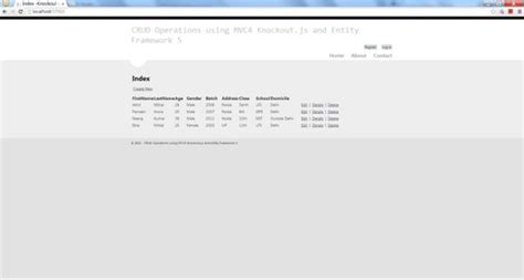 complete crud operations in mvc 4 using entity framework 5