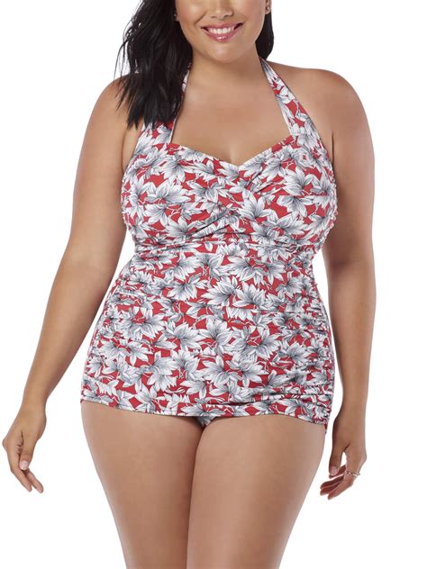 Simply Slim Womens Plus Size Slimming Shirred Glam Sheath One Piece