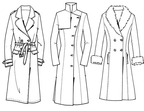 Womens Coat Fashion Drawing Fur Coat Fashion Fashion Illustration