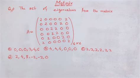 how to find eigenvalue determinant for 6×6 matrix rotational matrix