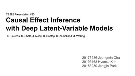 causal effect inference with deep latent variable models ppt