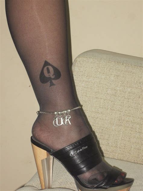 Sexy Queen Of Spades Temporary Tattoo Novelty Fetish Bbc Hotwife Qos