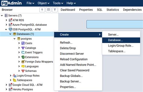 using pgadmin to connect to edb postgresql developing modern database