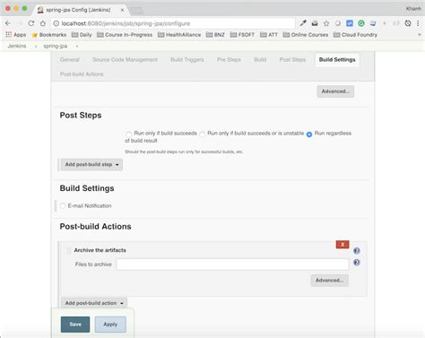 archive the artifacts in jenkins huong dan java