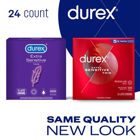 Durex Condom Extra Sensitive Natural Latex Condoms 24 Count Ultra