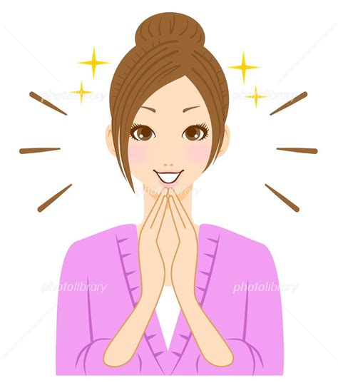喜ぶ 女性 イラスト素材 [ 6821521 ] フォトライブラリー Photolibrary