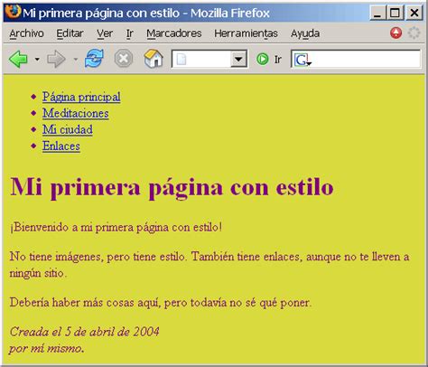 ejemplo de pagina web en html con css compartir ejemplos