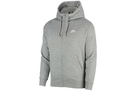Nike Sportswear Club Fleece Full Zip Hoodie Dark Grey Heather Matte