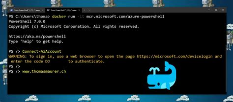 run azure powershell in a docker container thomas maurer
