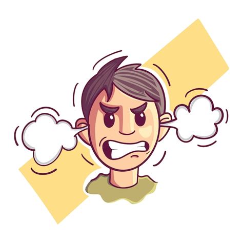 Illustration Dun Homme En Colère Vecteur Premium