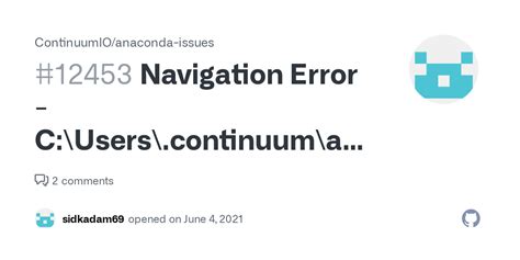 navigation error c users continuum anaconda client config yaml