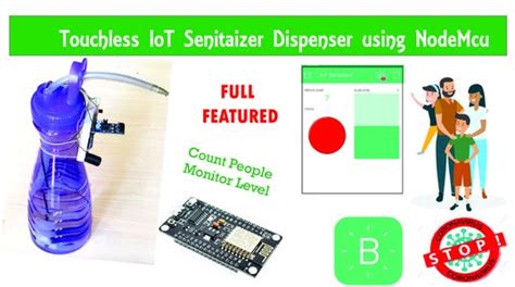 diy arduino touch less iot hand sanitizer dispenser using