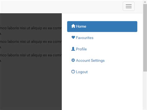 pure css off canvas bootstrap navigation css script