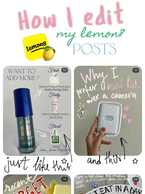 How I Edit My Lemon8🍋 Posts Gallery Posted By Daria Lemon8