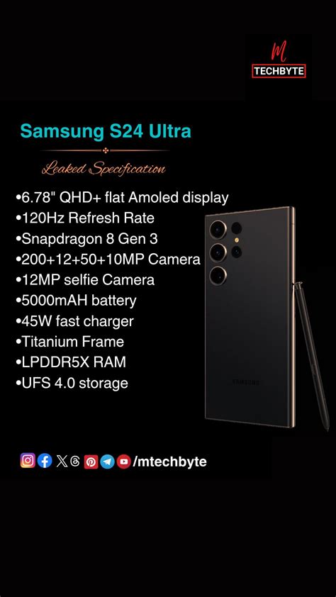 Samsung Galaxy S24 Ultra Specification Artofit