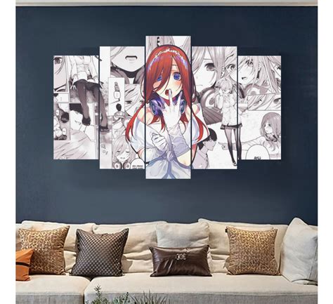 5 Cuadros Decorativos Nakano Miku Anime Quintillizas Mercado Libre