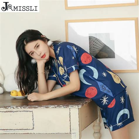 Jrmissli Womens Sleepwear Sexy Satin Pajama Set Lace Pyjamas