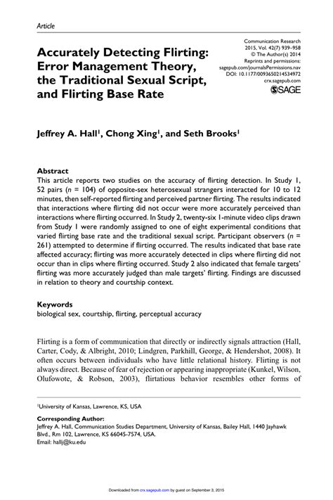 pdf accurately detecting flirting error management