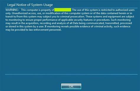 deploying legal notice logon banner in domain computers