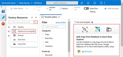 copy in bulk from a database to azure data explorer by