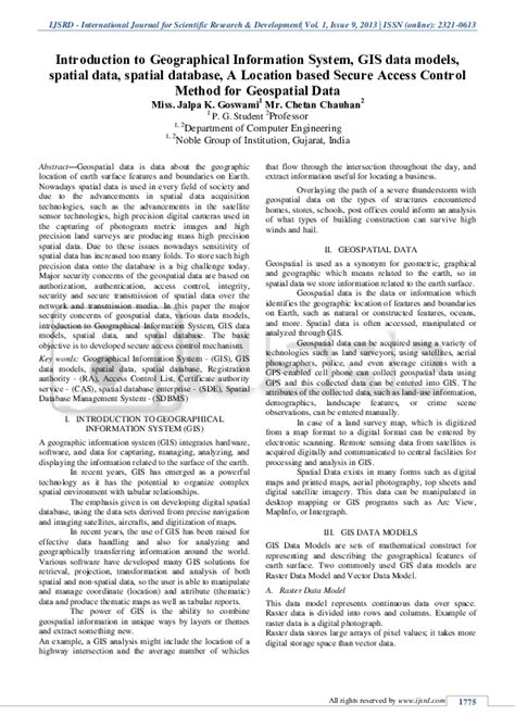 pdf introduction to geographical information system gis data models