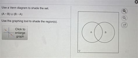 Solved Use A Venn Diagram To Shade The Set A A B U B A
