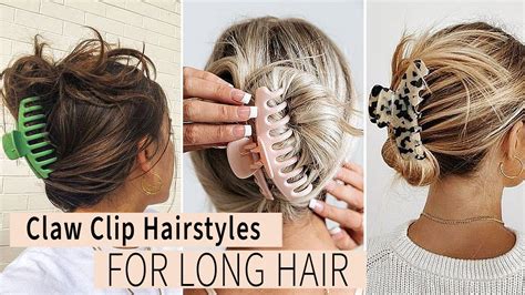How To Claw Clip Hairstyles For Long Hair 90s Claw Clip Hair