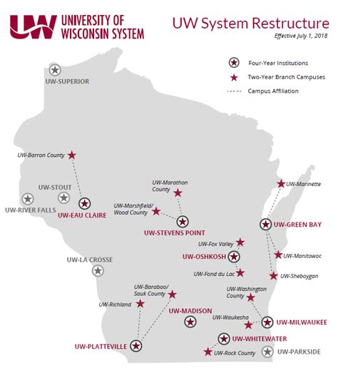 Universities In Wisconsin Map