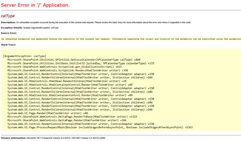 ulmaskulov tech blog sharepoint system argumentexception caltype