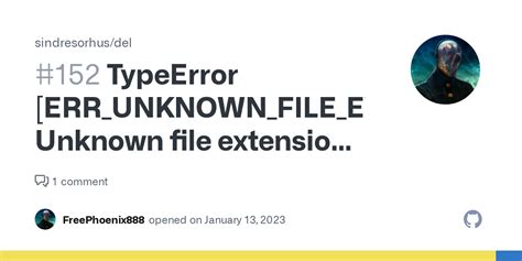 typeerror [err unknown file extension] unknown file extension ts