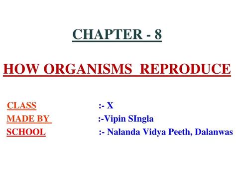 Ppt Chapter 8 How Organisms Reproduce Powerpoint Presentation Free