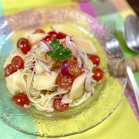 家庭料理のおはなし：旬の桃を使って冷たいパスタ仕立て 家庭料理研究家・フードコンサルタント高窪美穂子オフィシャルサイト