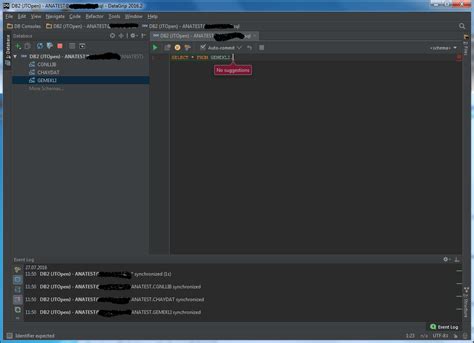 database view does not show database structure in datagrip ides