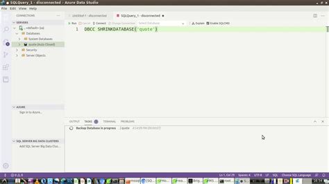 ms sql server migrate from windows to linux ubuntu restore shrink