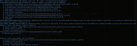 node js npm installation issue unknown system error 75 stack overflow