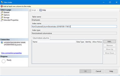 hodentekmsss creating a columnstore index using the sql