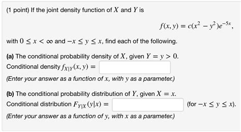 solved if the joint density function of x and y is f x y