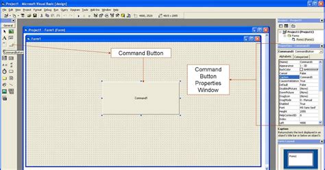 visual basic 6 0 tutorials code and project for beginners command button