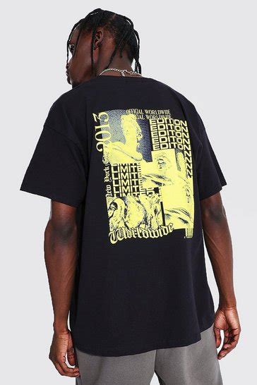 Mens Oversized Limited Edition Back Print T Shirt Boohoo Uk