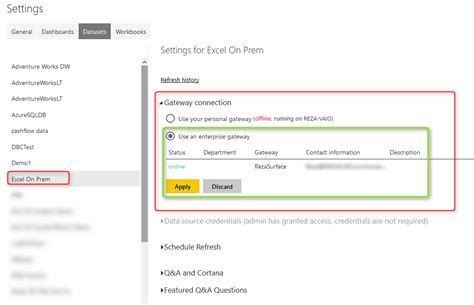 schedule refresh local files on power bi web site radacad