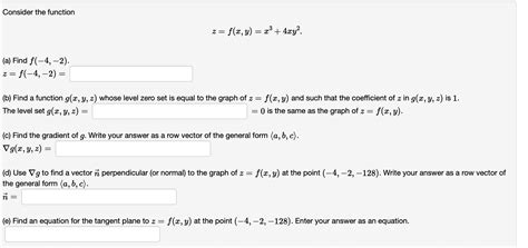 Solved Consider The Function Z F X Y X3 4xy2 A Find