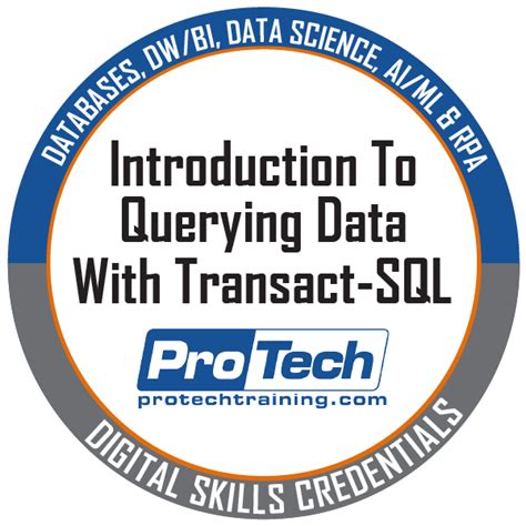 introduction to querying data with transact sql credly