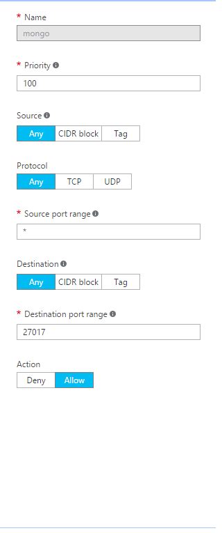 ubuntu cannot connect to mongodb instance on azure