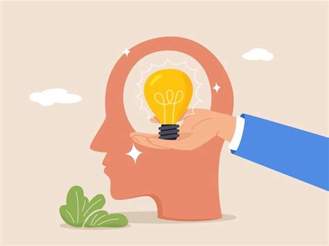 Mente De Ideia Criativa Ou Brainstorm Silhueta De Cabeça Humana